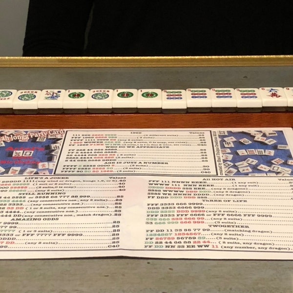 Print at Home PLAYABLE Birthday Themed Mahjong Card 8-1/2 X 11 uses the ...