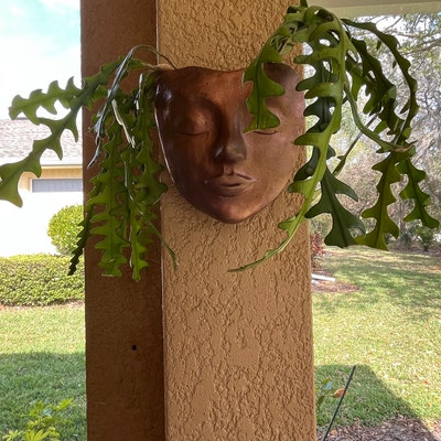 Face Wall Planter concrete NO PLANTS - Etsy