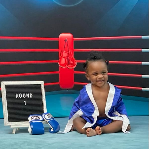 Baby Champion's Boxing Set: Personalized Robe, Shorts, and Gloves - Etsy
