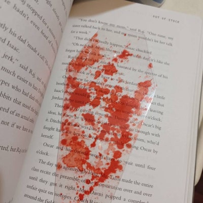 Blood Splatter Coffin Clear Bookmark Goth Gothic Halloween Horror ...
