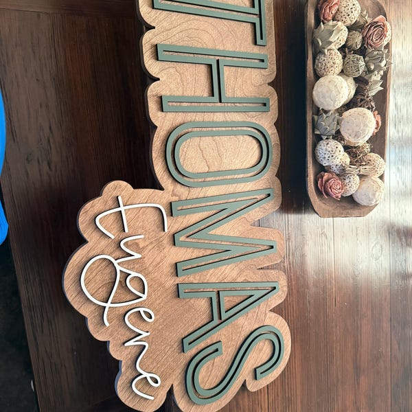 Freestanding Wooden Name Cutouts, Wooden Letters, Name Sign, Baby ...