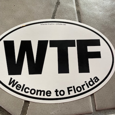 WTF Welcome to Florida Decal Sticker Laptop Decal Car Decal Vinyl ...