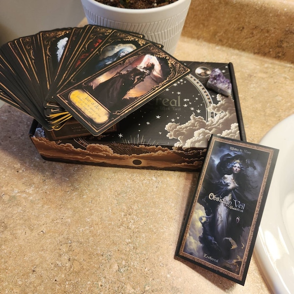 Obsidian Veil Oracle Card Deck: Antique Shadow Work, Feminine Deities ...