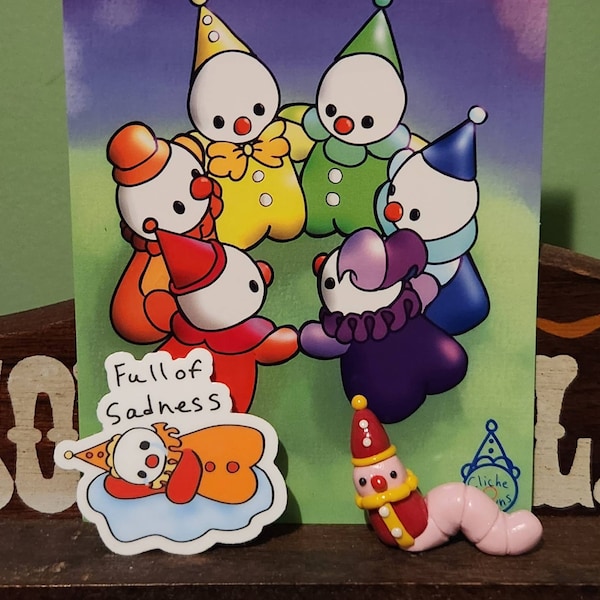 Mini Clown Handmade Figurine - Etsy