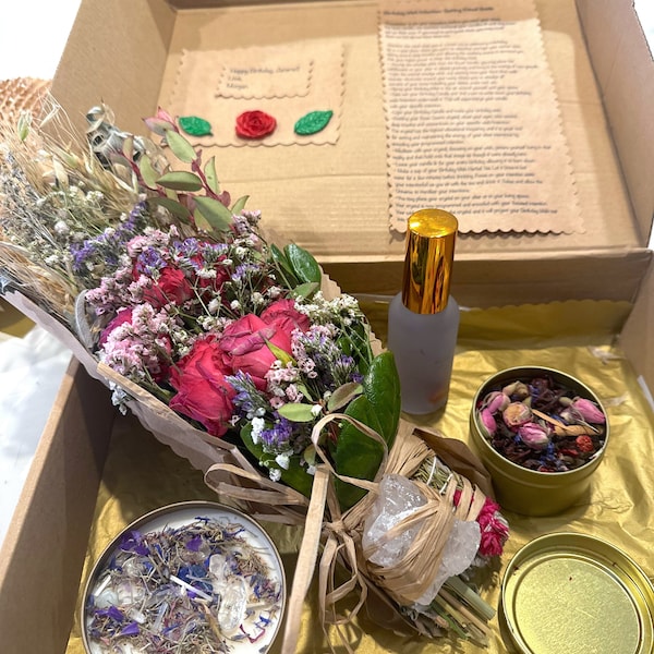 Birthday Wish Ritual Kit~ Intention Candle, Crystal Spray, Tea & Smudge ...