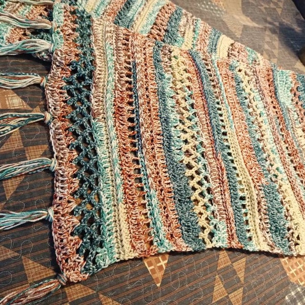 Summertide Wrap Crochet Pattern, Gorgeous Crochet Shawl Pattern, Easy ...