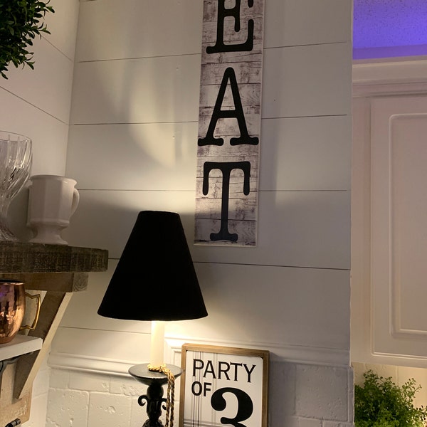 24 Inch Eat Kitchen Vertical Wood Print Sign - Etsy