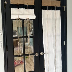 Cottage Valance Natural Beige or White Cotton Country French Curtain ...