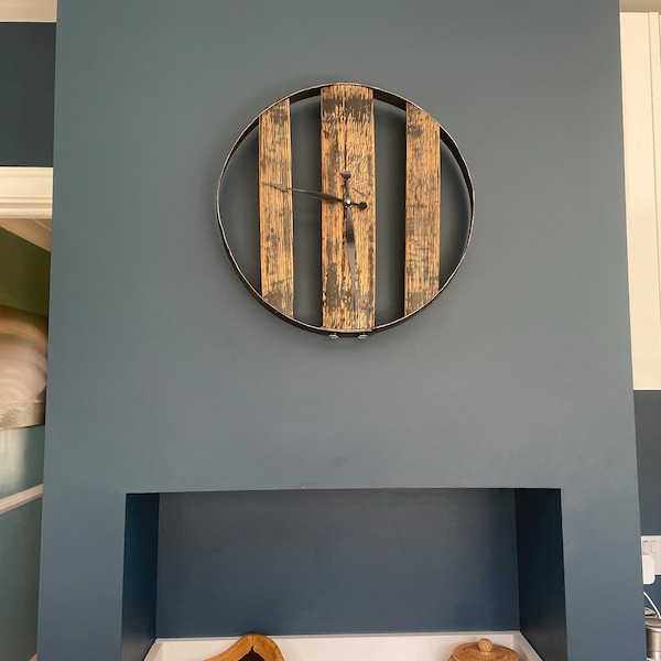 Oak Whisky Barrel Stave Rustic Clock - Handcrafted to Order by ...