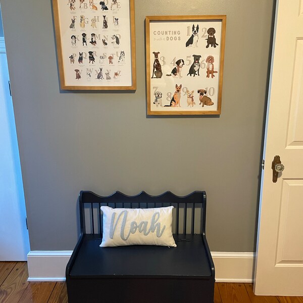 Dog Alphabet Art for Boho Nursery Digital Download Gender Neutral ...