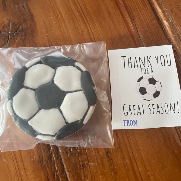 Soccer Printable Gift Tag, Thanks for a Great Season Favor Tag, End of ...