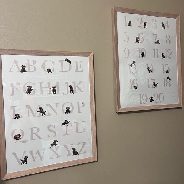 CHOCOLATE LAB Alphabet Poster: Puppy Nursery Decor and Labrador Gifts ...