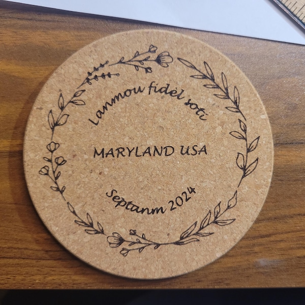 Custom Cork Coasters Set, Bulk Wedding Favors for Guests Personalized ...