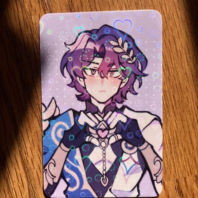 Dr.ratio Aventurine Honkai Star Rail HSR Holographic Heart Photocards ...