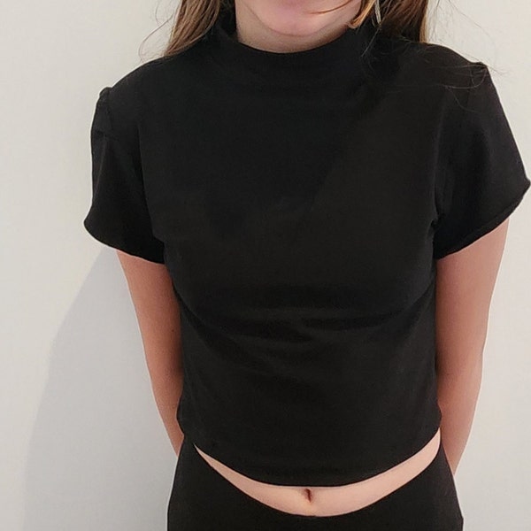 Cap Sleeve Mock Neck Top Digital PDF Sewing Pattern // US Size XS-L ...