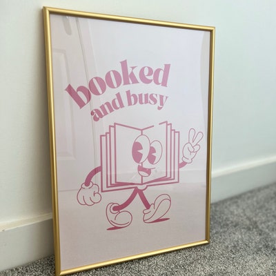 Booked and Busy, Retro Quote, Digital Prints Art, Downloadable Art ...