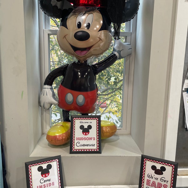 Mickey Mouse Party Signs - Instant Download Mickey Mouse Party Signs ...