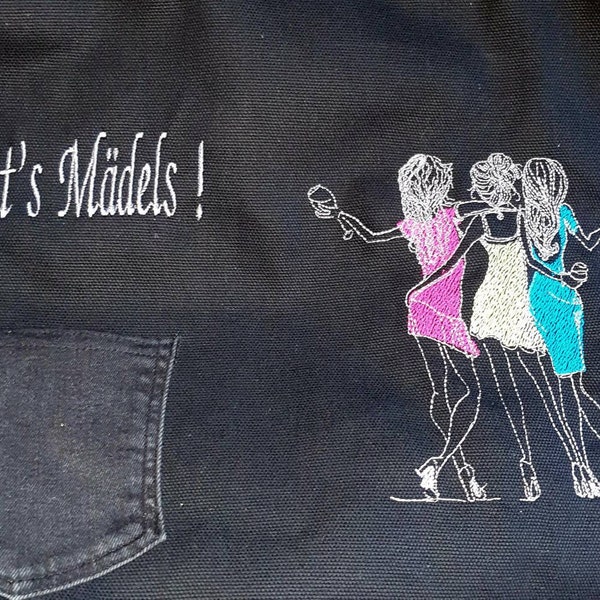 Girls Embroidery Design, Best Friends Girlfriends and Party Motif ...