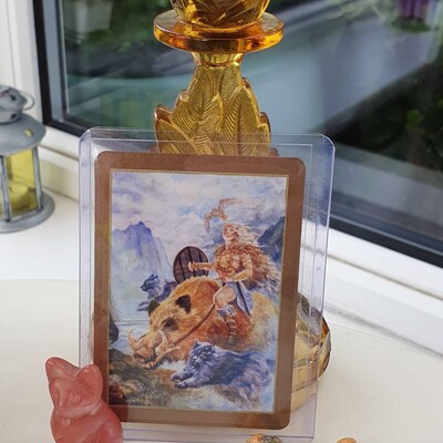 Nótt Night Goddess Norse Mythology Art Nott Hrimfaxi Fantasy Painting ...