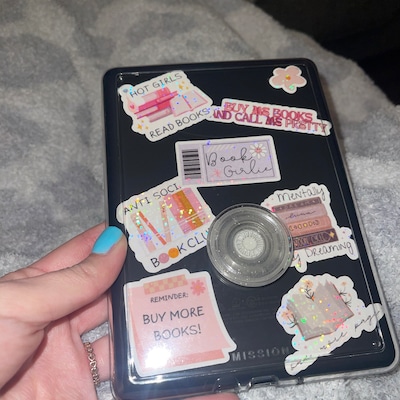Pink Bookish Holographic Sticker Bundle Bookish Kindle Stickers Book ...