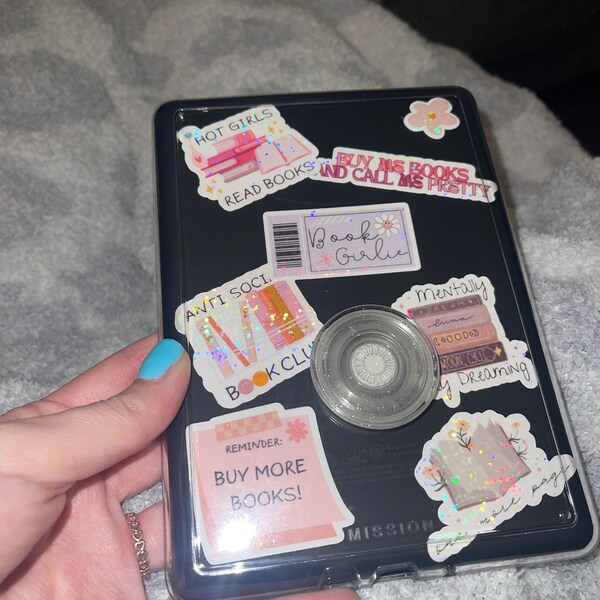 Pink Bookish Holographic Sticker Bundle Bookish Kindle Stickers Book ...