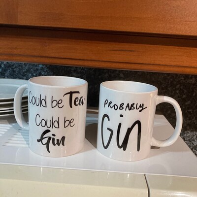 Funny Typography Mug Probably Gin Mug Coffee Gift Tea Gift 11 Oz Mug ...