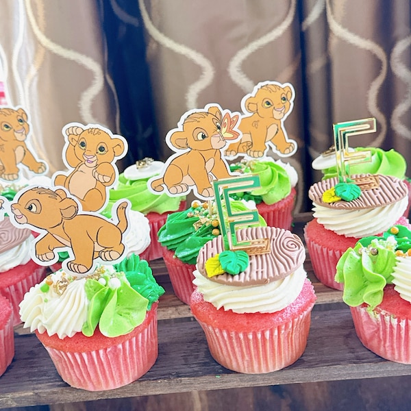 12 Baby Simba, Lion King Cupcake Toppers, Party Decoration - Etsy
