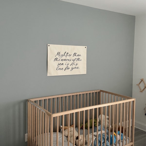 Mightier Than the Waves of the Sea is His Love for You | Canvas Banner ...