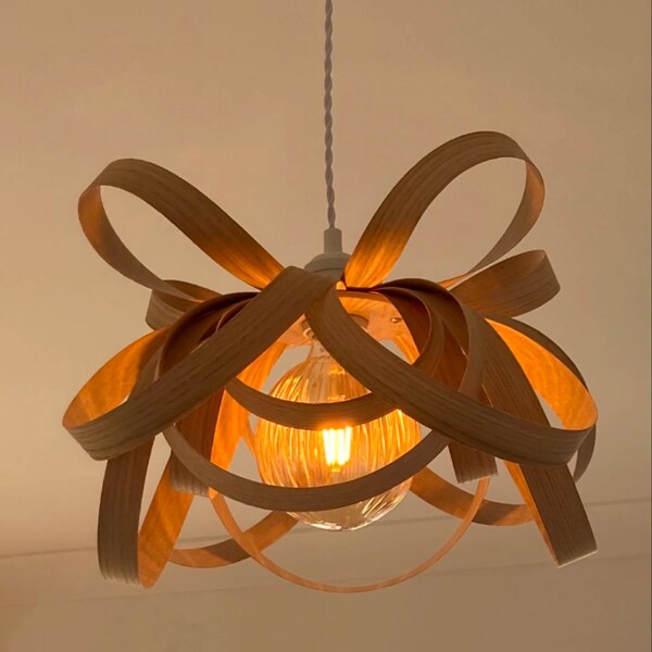 Wood Ceiling Light, Ceiling Light Fixture, Wooden Lampshade, Chandelier ...