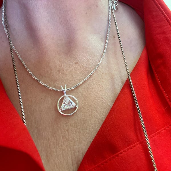 Alcoholics Anonymous Brass, AA Symbol Pendant W/open Heart love ...