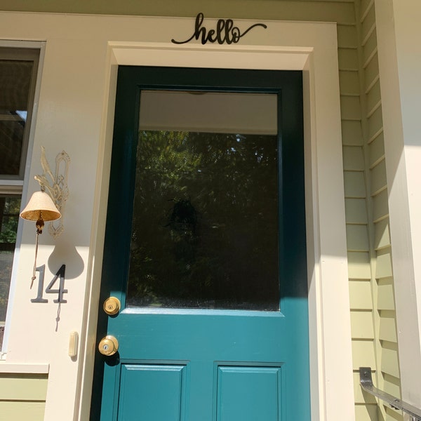Metal Hello Sign | Metal Wall Art | Front Porch Sign | Metal Art |metal ...