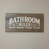 Rustic Bathroom Rules Sign / Bathroom Decor / Wood Bathroom Sign ...