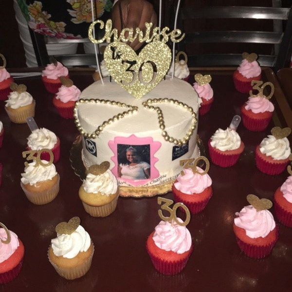 Glitter Birthday Age Toppers, 1st Birthday, 21st Birthday, 30th ...