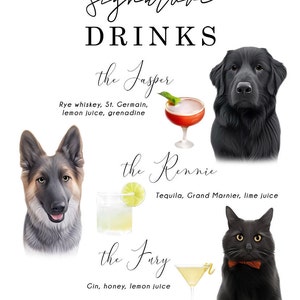 Pet Signature Cocktail Cat Custom Drink Sing Dog Signature - Etsy