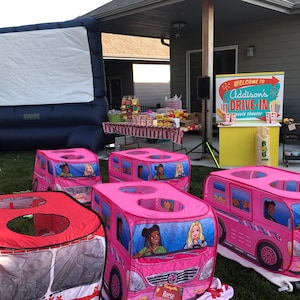 Retro Drive-in Bottle Label Printables, Concessions Pennant Banner ...