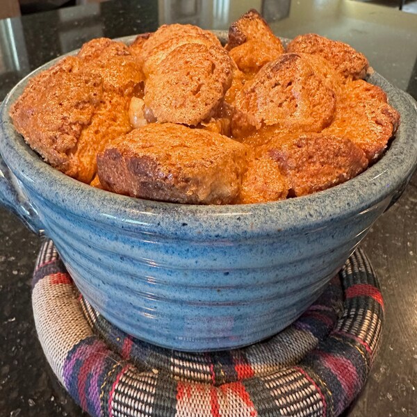 Bread Baker - Pottery Bread Baking Pot in Blue Glaze - 12 Recipes ...