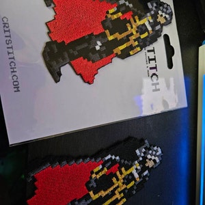 Pixel Art Castlevania Items Shiny Metallic Embroidery Iron on Patch. - Etsy
