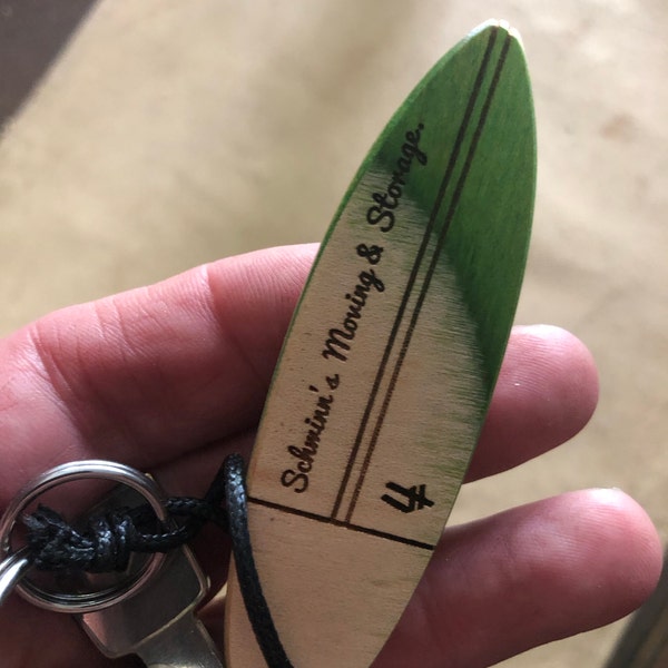Custom Surfboard Keychain From Recycled Skateboards - Personalized Gift ...