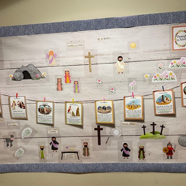 Religious Easter Printable for Kids, Christian Easter Stickers DIY ...