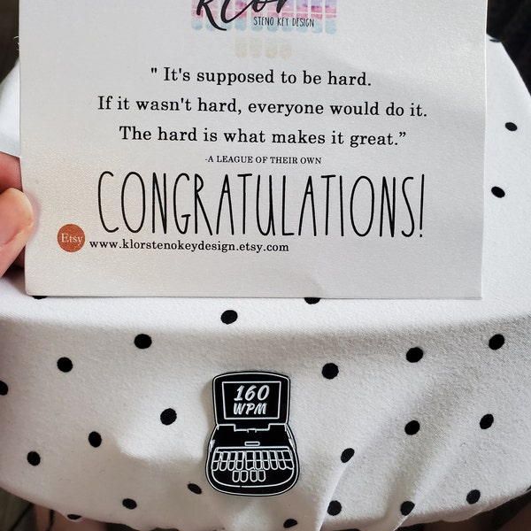 Achievement Court Reporting Speed Lapel Pins - Etsy