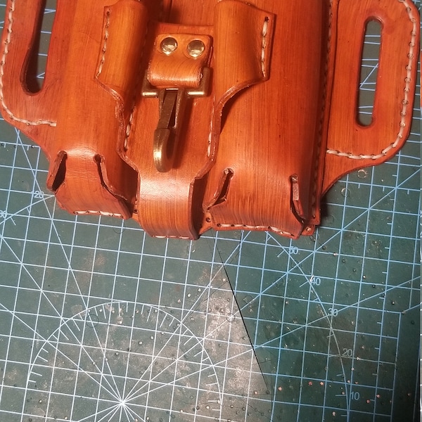 PDF & DXF Leather EDC Puch Belt Case Pattern - Hip Bag Pattern ...