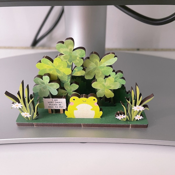 Please Be Nice to Me, I'm Very Small Frog Desk Companion- Cute Coworker ...