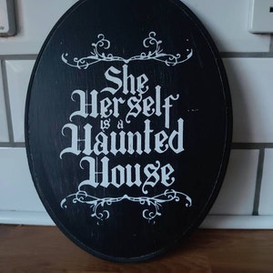 Haunted House Plaque, Witchcraft, Gothic, Witch, Spooky, Altar ...