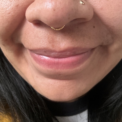 16g Pyramid Cut Rose Gold Septum Ring Clicker Hoop, G23 Implant Grade ...