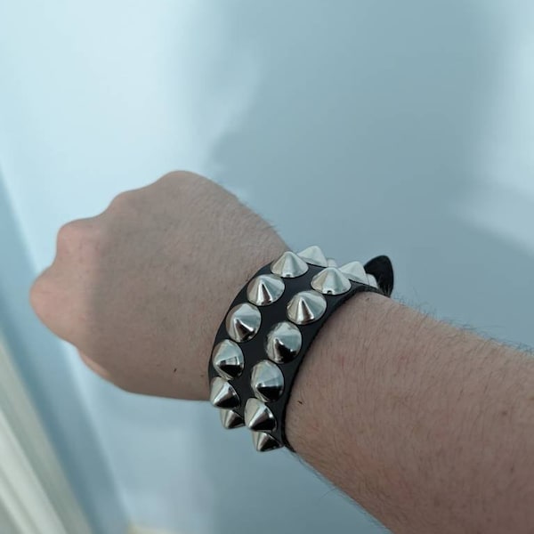 2 Row Cone Studded Bracelet - Etsy