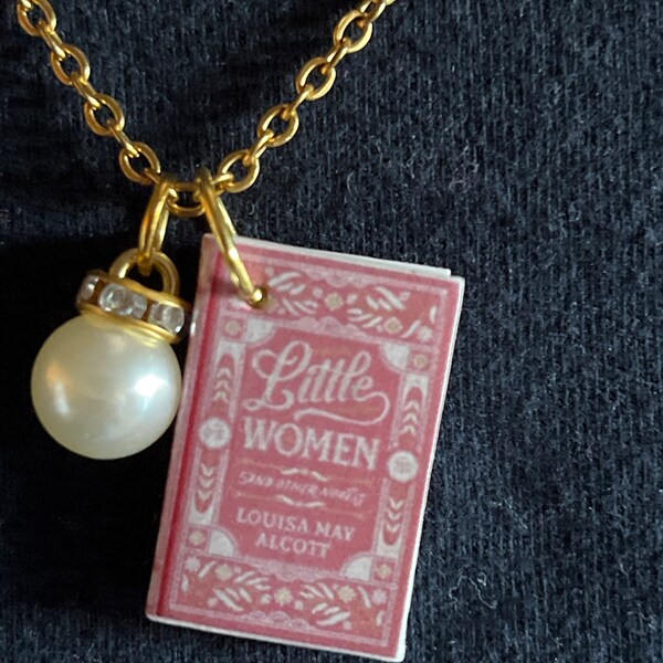 Little Women Mini Book Necklace, Louisa May Alcott, Miniature Book ...