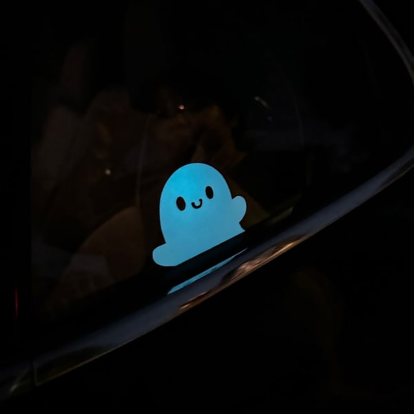 Ghost Decal Glow in the Dark Green Blue Pink or Orange | Vinyl Decal ...