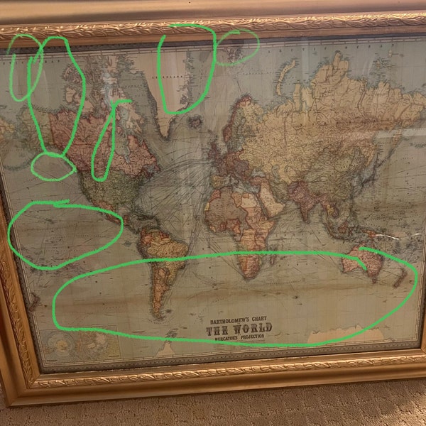 Vintage World Map Print: 1914 Mercator Projection Atlas - Etsy