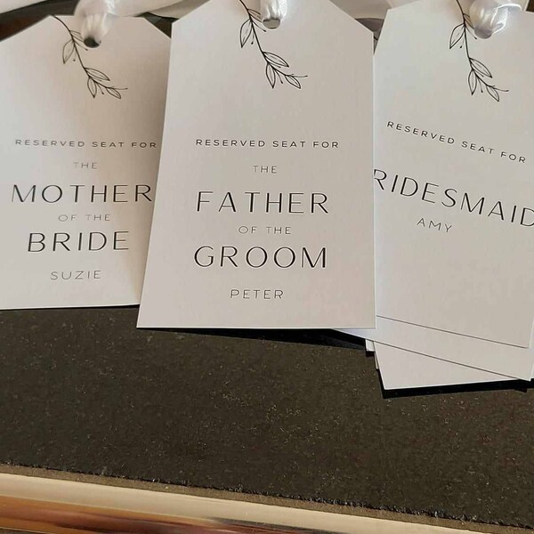 In Loving Memory Wedding Sign, Reserved Seat Tag, in Loving Memory Tag ...