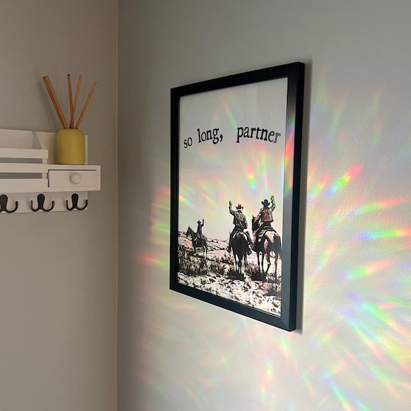 Vintage Cowboy Poster: so Long Partner, Western Wall Art (digital ...